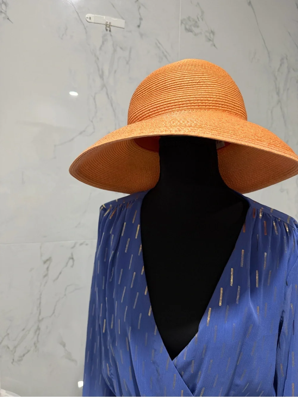 Accessories | Eric Javitz Squishee Womens Orange Widebrim Straw Sun Hat ...